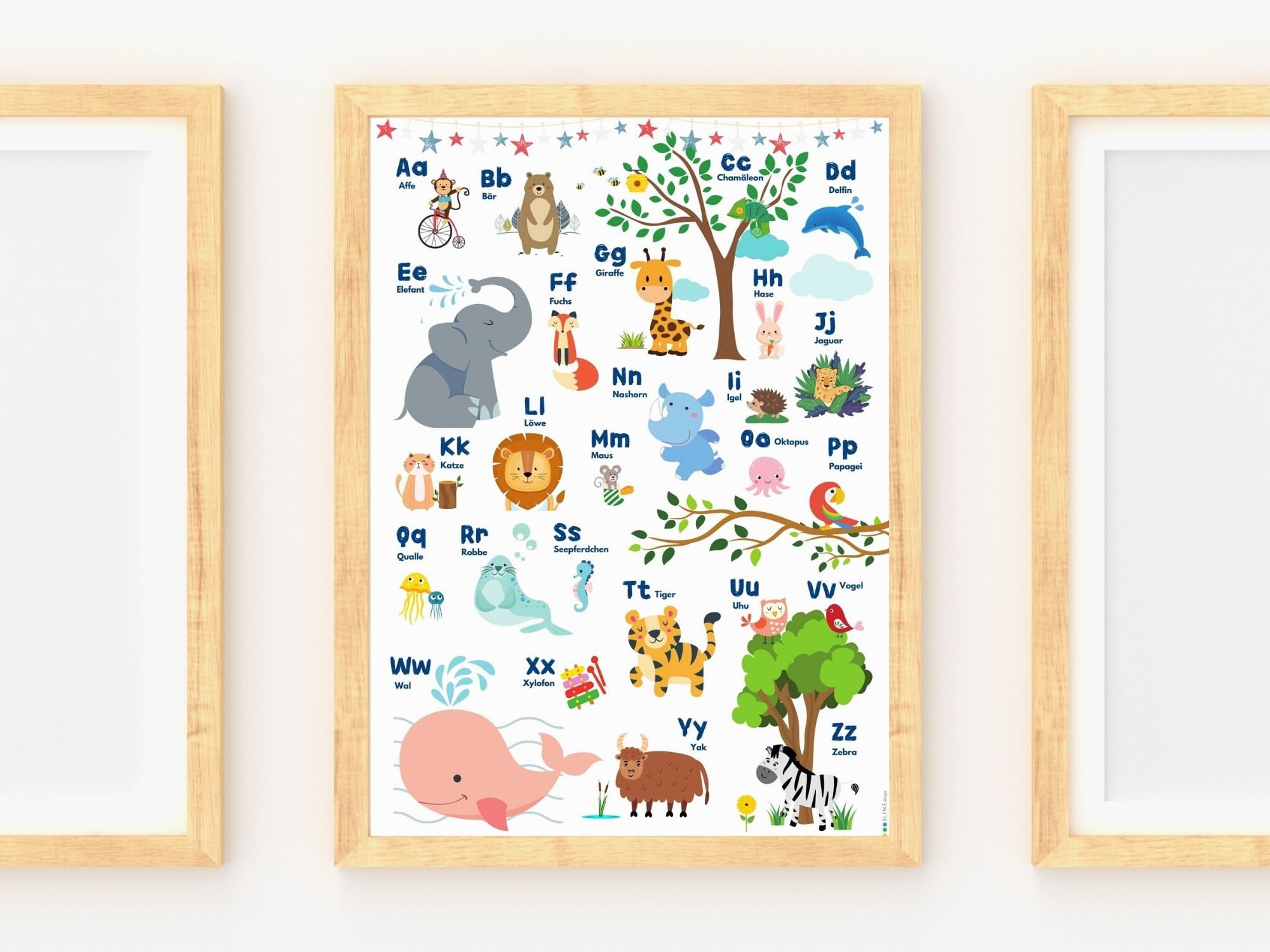 Learning Poster Alphabet, ABC Poster for Children's Room Decoration ...