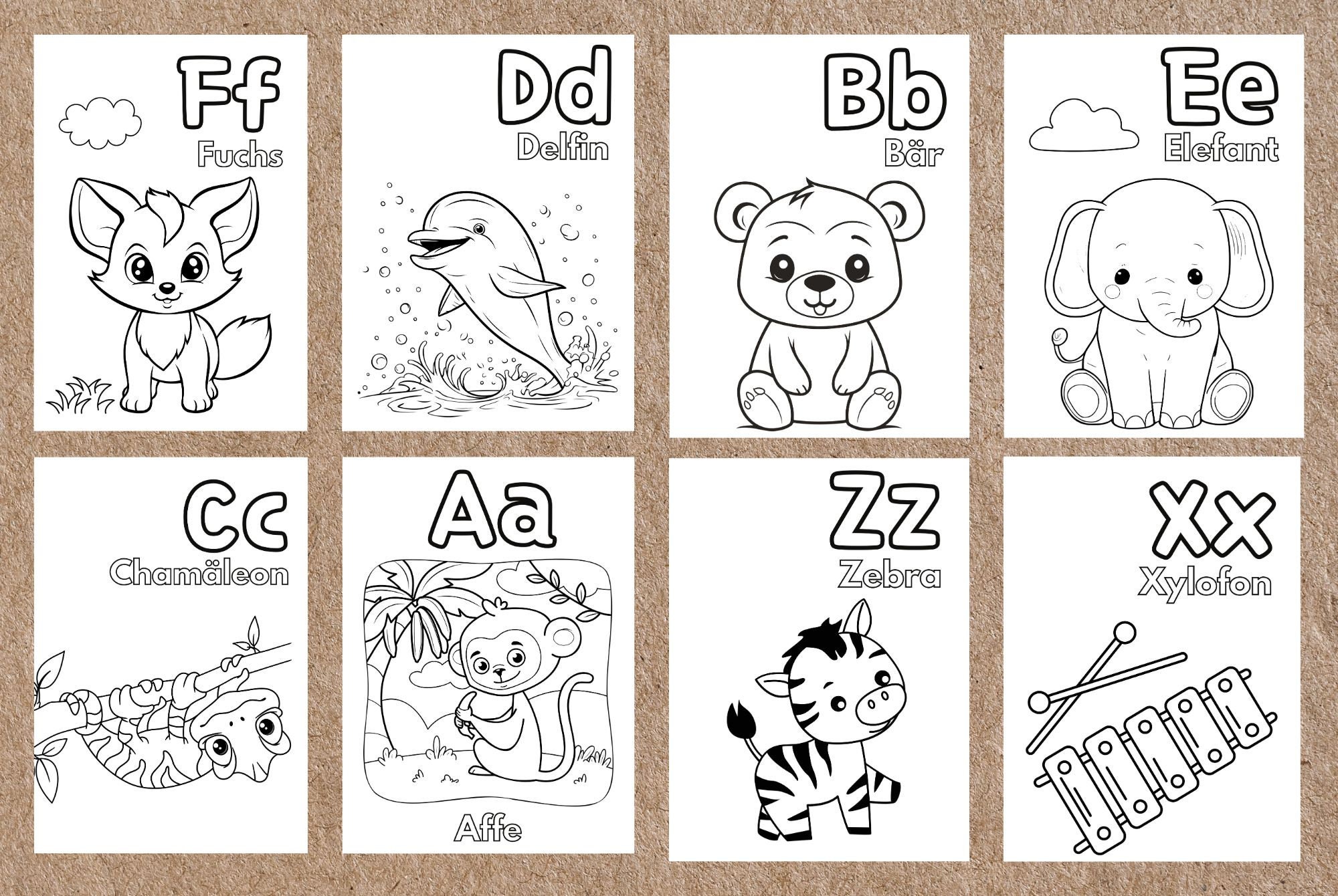 ABC Coloring Book Alphabet Coloring Pictures Coloring Book Printable ...
