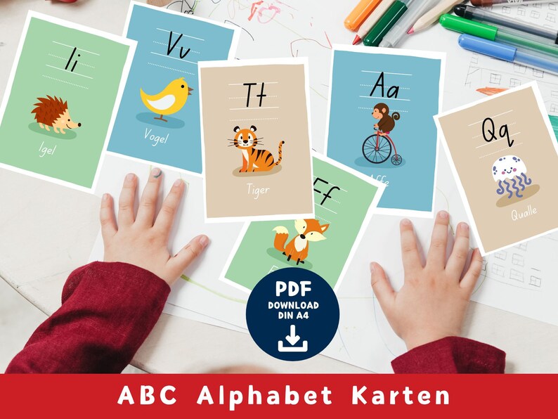 ABC Picture Cards, Flashcards, A-Z Cards, ABC Learning, Alphabet ...