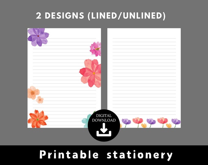 True Colors Lined Stationery - Etsy