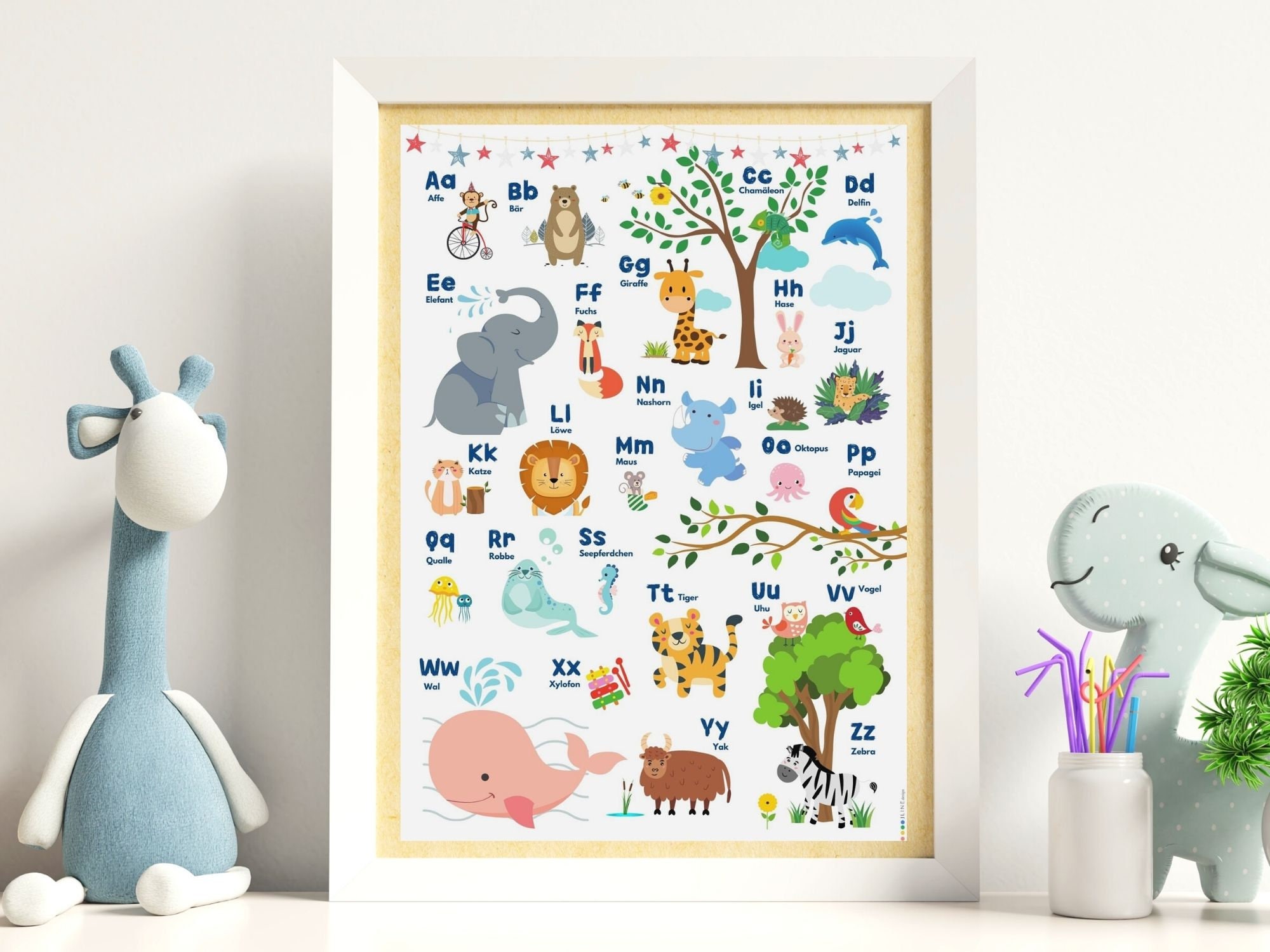 Learning Poster Alphabet, ABC Poster for Children's Room Decoration ...
