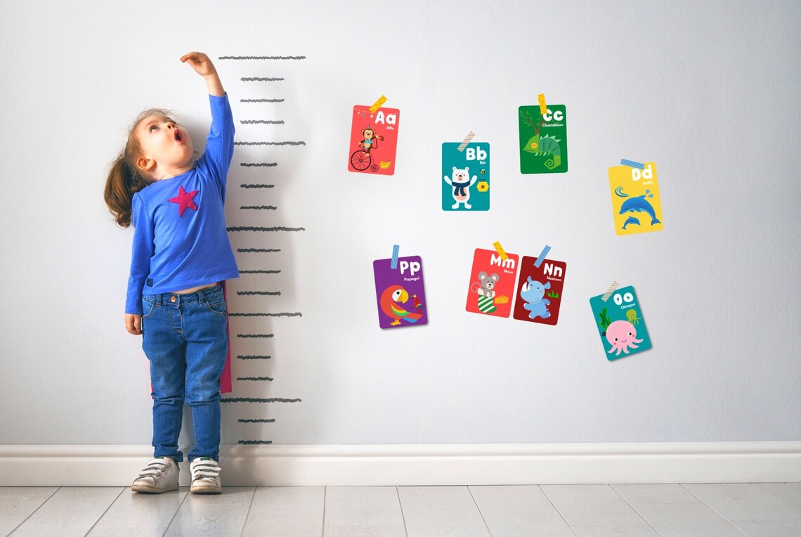 ABC Alphabet Karten Lernkarten Deutsche Buchstaben für | Etsy