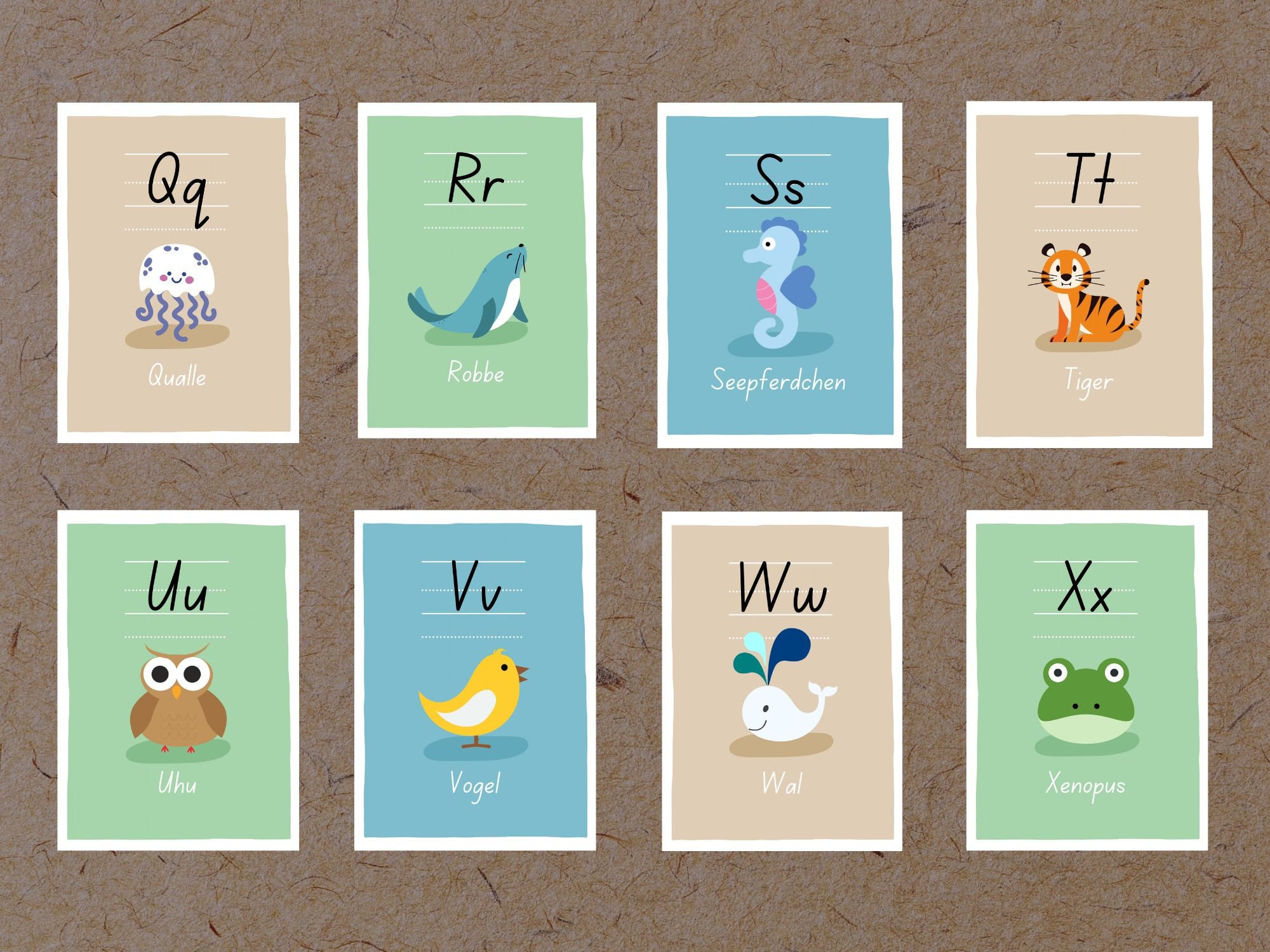 ABC Picture Cards, Learning Cards, A-Z Cards, ABC Learning, Alphabet ...