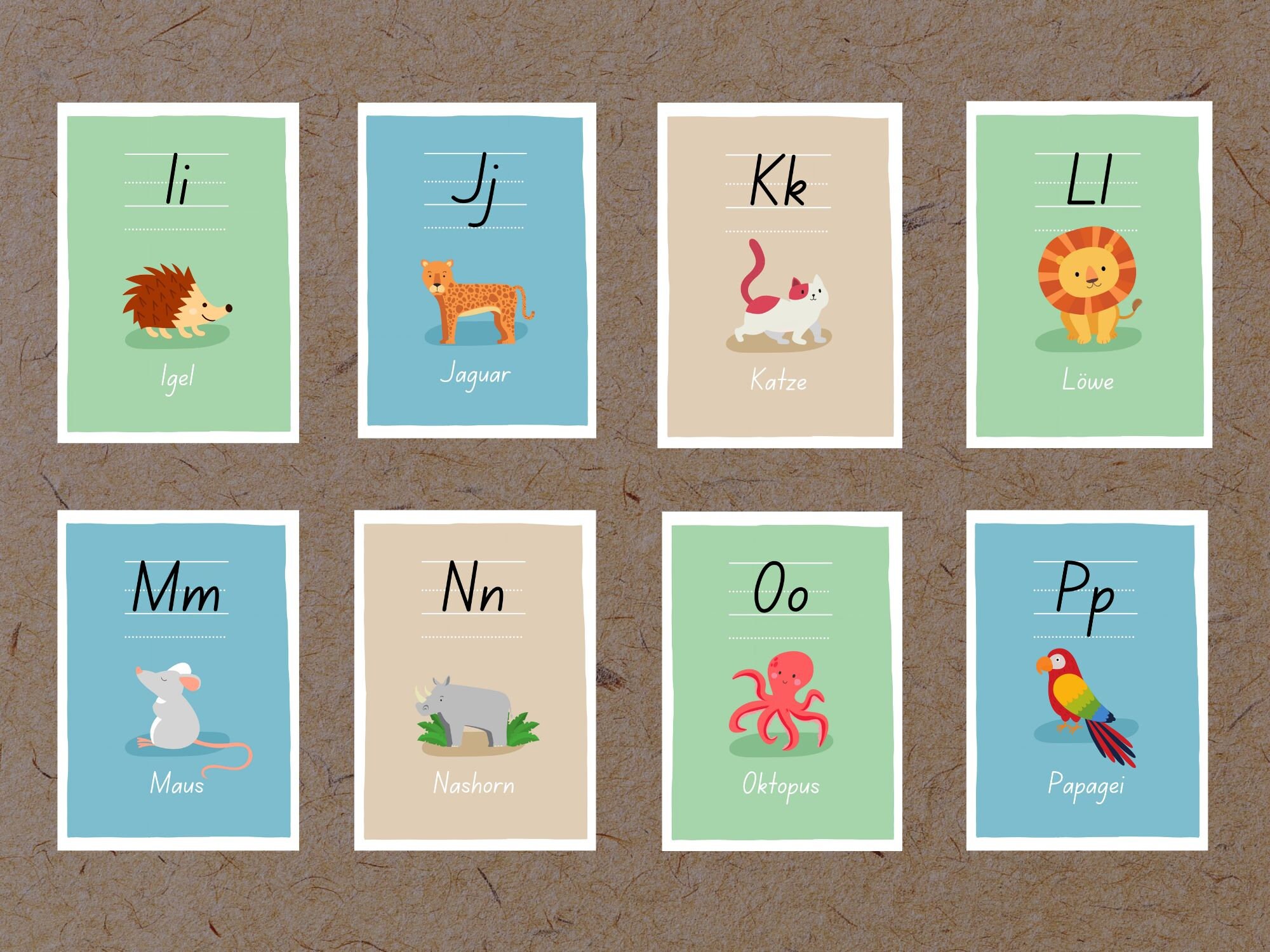 ABC Picture Cards, Learning Cards, A-Z Cards, ABC Learning, Alphabet ...