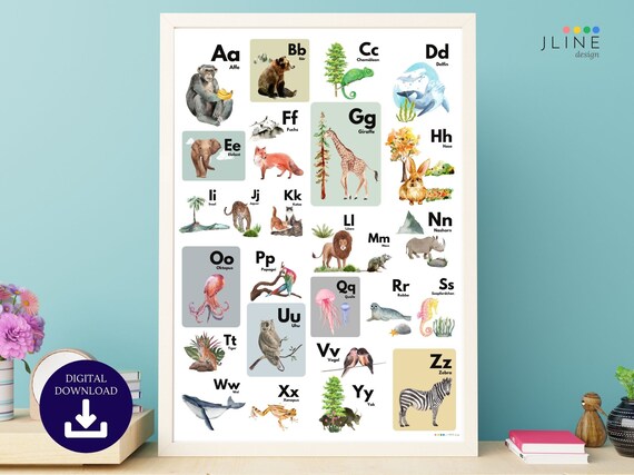 ABC Alphabet Poster | Etsy