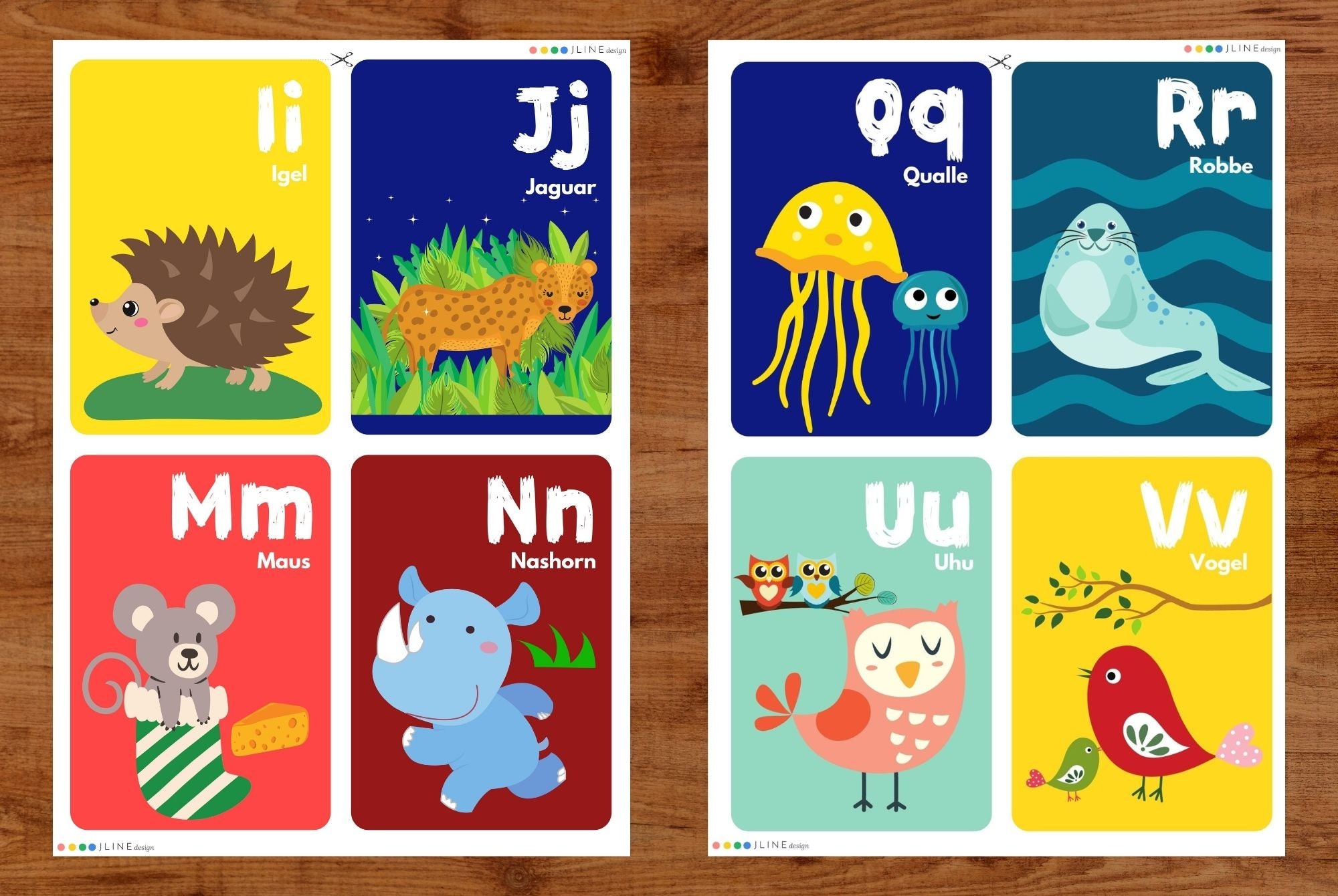 ABC Alphabet Cards Flashcards German Letters for Children preschool - Etsy