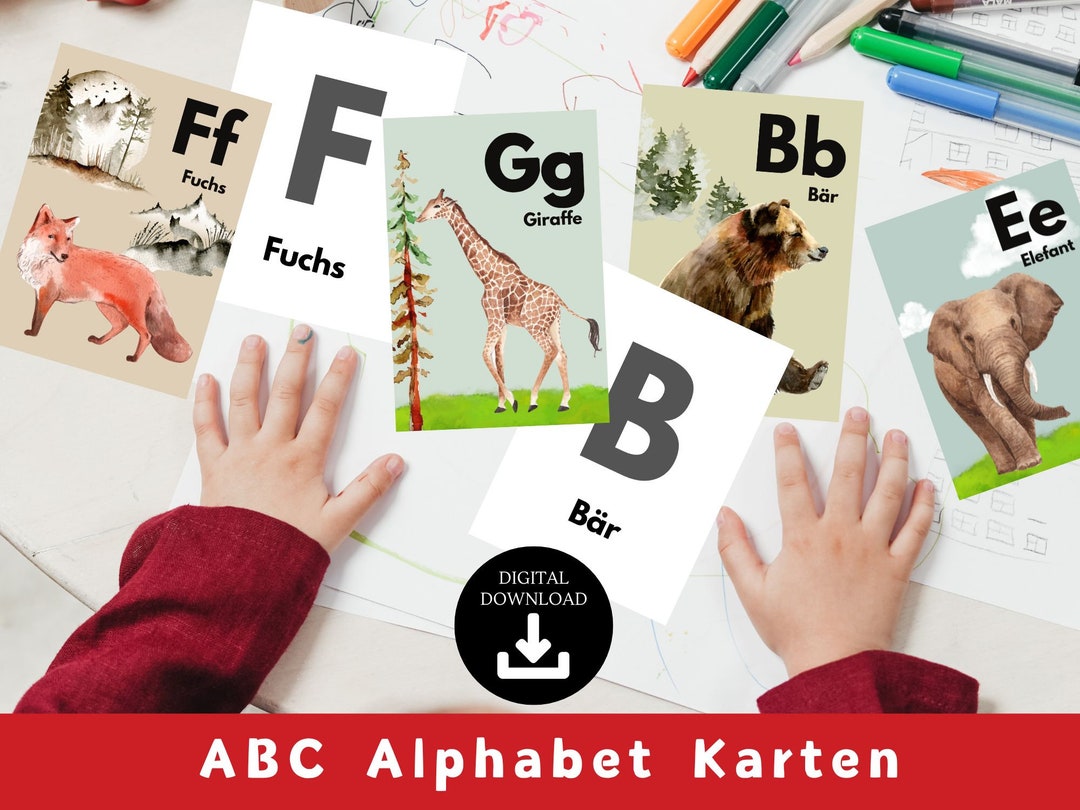 ABC Alphabet Cards - Etsy