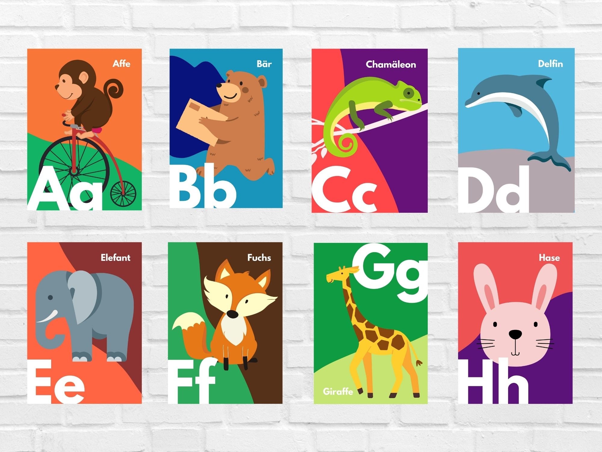 Tarjetas ilustradas ABC, tarjetas de aprendizaje, tarjetas A-Z ...