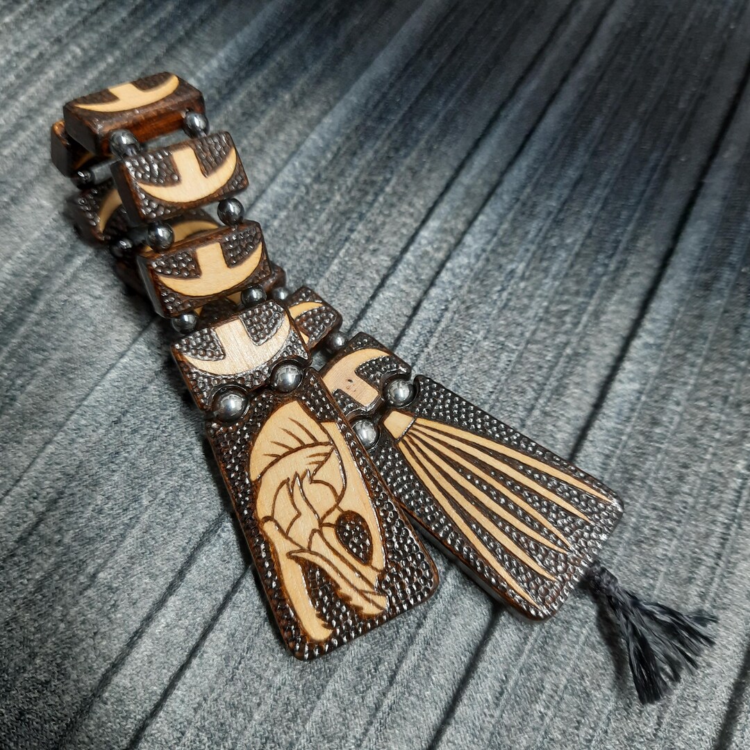 Chetki Wood "long Fish Skeleton" Handmade, Flip Rosary, Anti-stress and ...