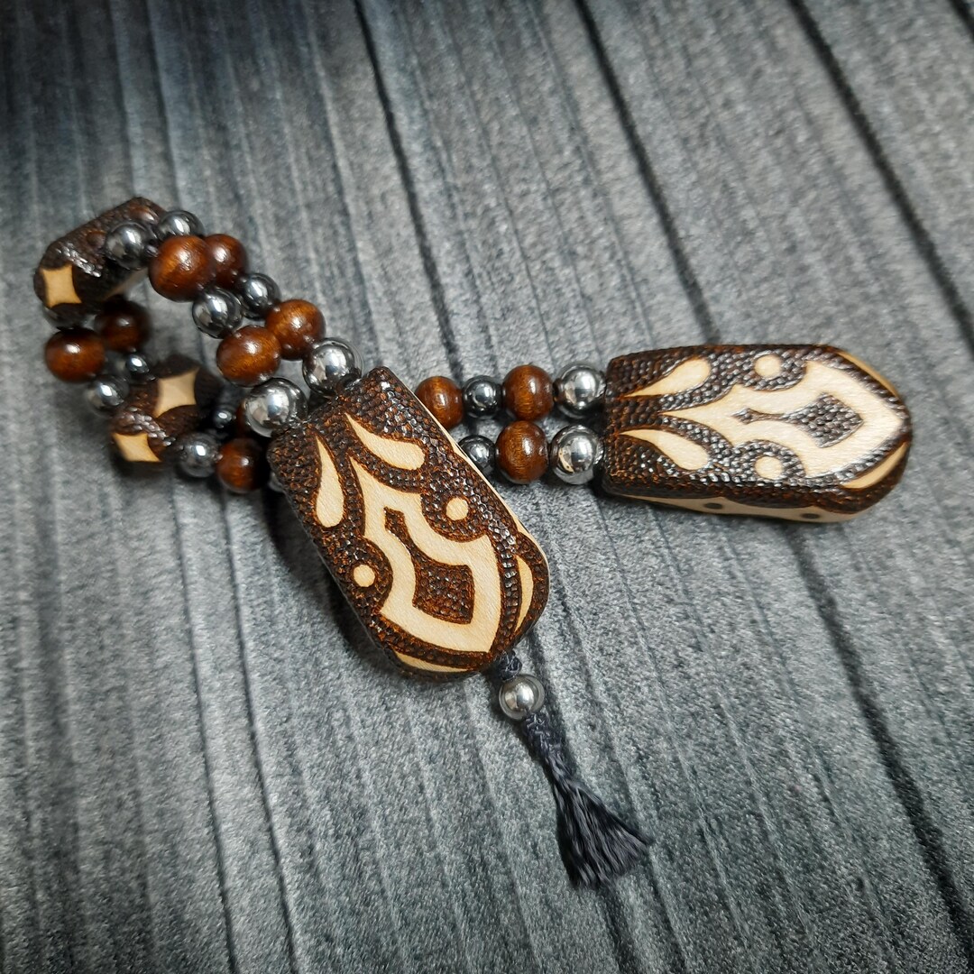 Chetki Wooden "wisdom of the Subconscious" Handmade, Flip Rosary and Finger Training, Worry ...