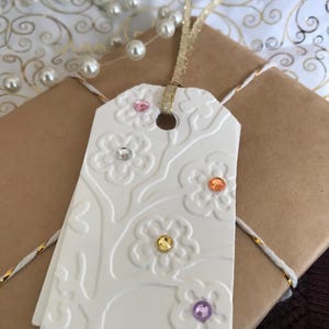 Floral Embossed Gift Tags - Etsy