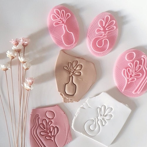 Polymer Clay Stamp flower 3D Printed Embossing | Etsy