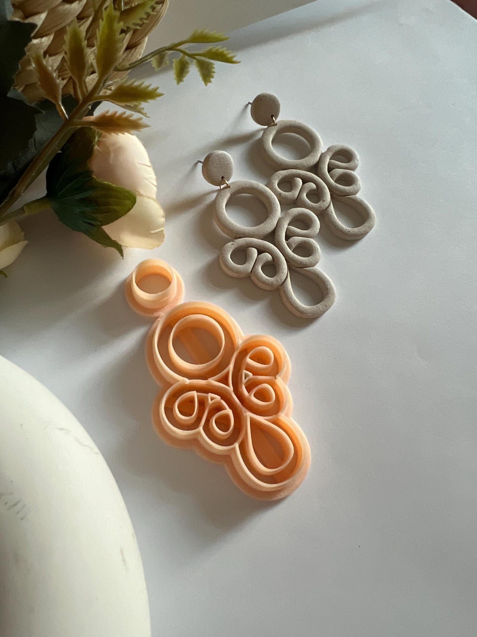 Macrame Fabric Imitation Clay Cutter: Polymer Clay Earring Jewelry ...