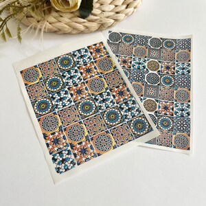 Mediterranean Tile Clay Transfer Sheets: Talavera Design - Etsy