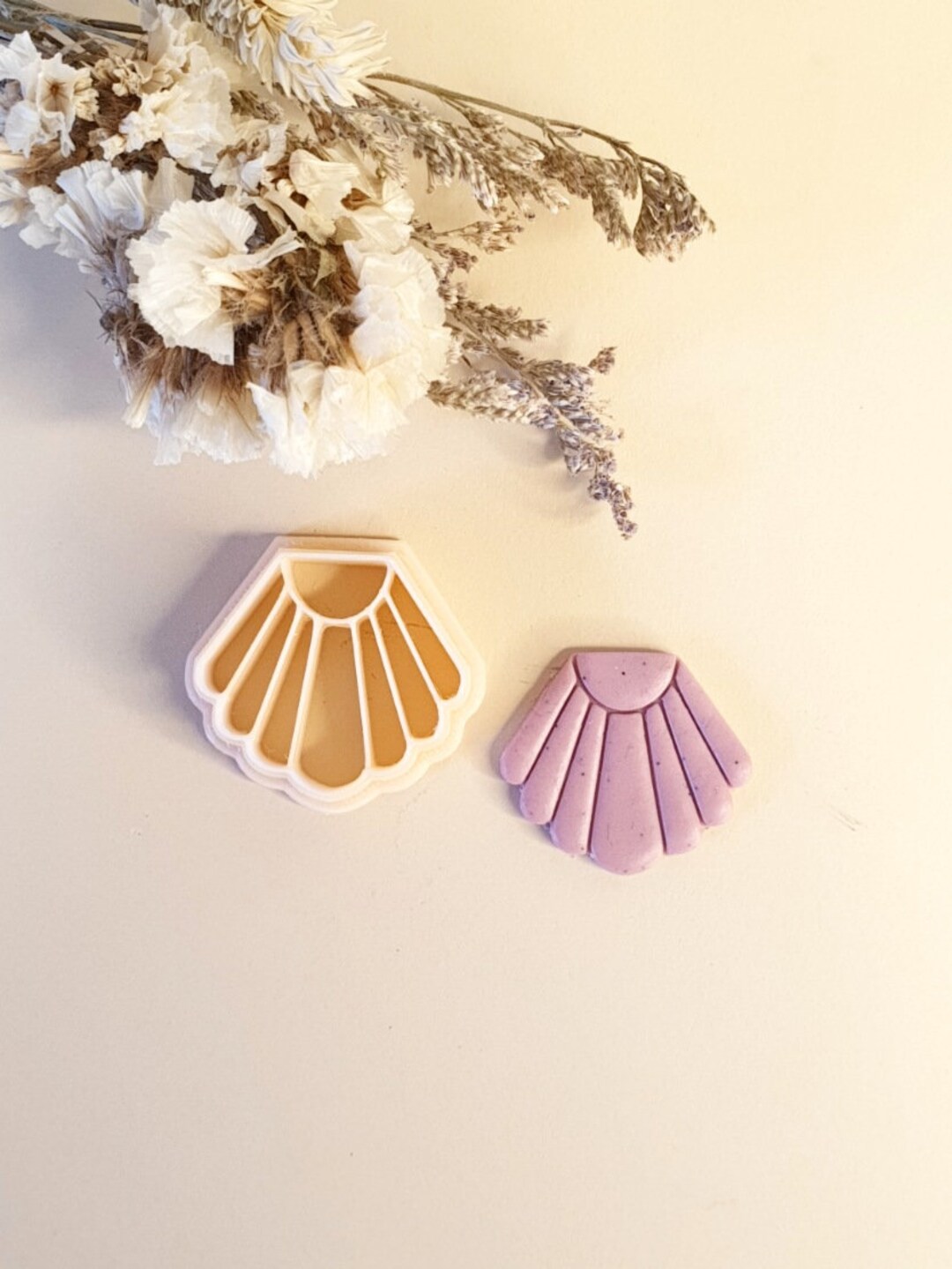 Polymer Clay Shells Scalloped Shape Cutter Art Decò Shape Cutter ...