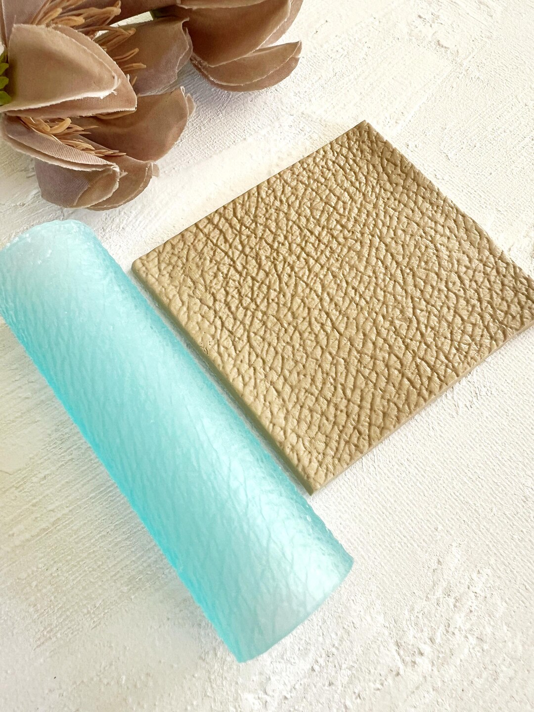 Leather Texture Roller for Polymer Clay - Polymerclay Texture Tool ...