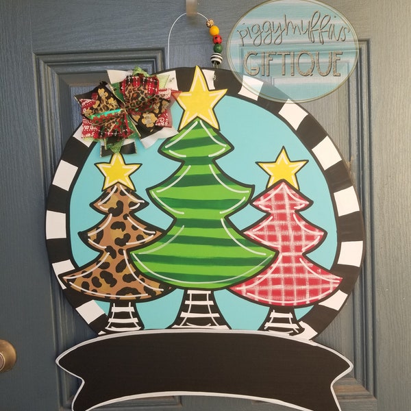 Christmas Wood Door Hanger - Etsy