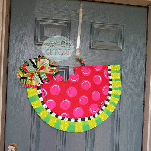Watermelon Door Hanger Summer Door Hanger Welcome Door - Etsy