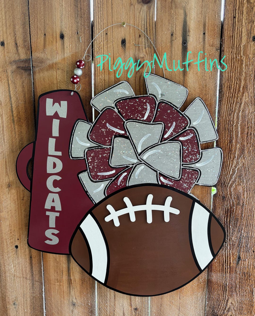 Football Door Hanger: School Spirit Wreath - Etsy
