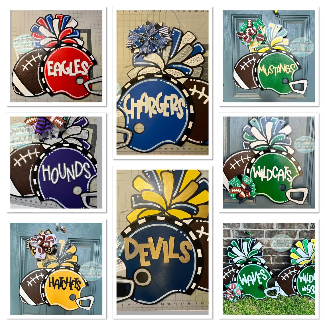 Football Door Hanger School Spirit FOOTBALL Decoration - Etsy