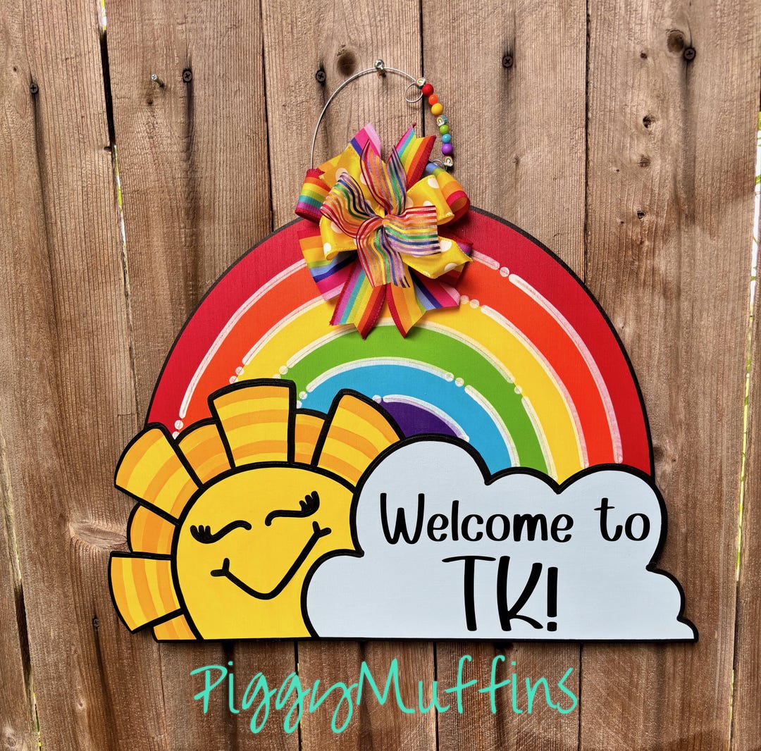 Rainbow Door Hanger - Traditional Colors - Classroom Door Hanger ...