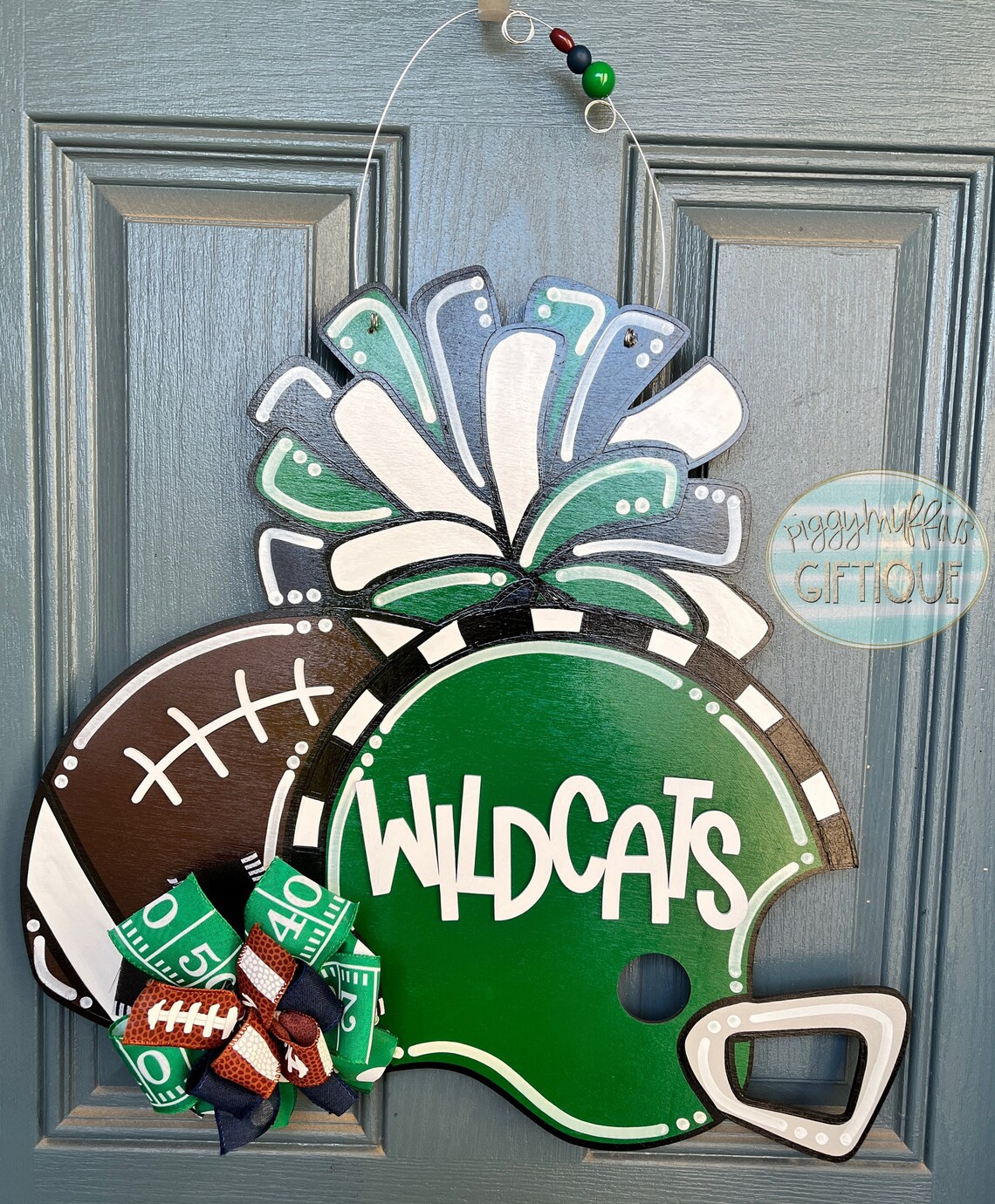 Football Door Hanger School Spirit FOOTBALL Decoration - Etsy