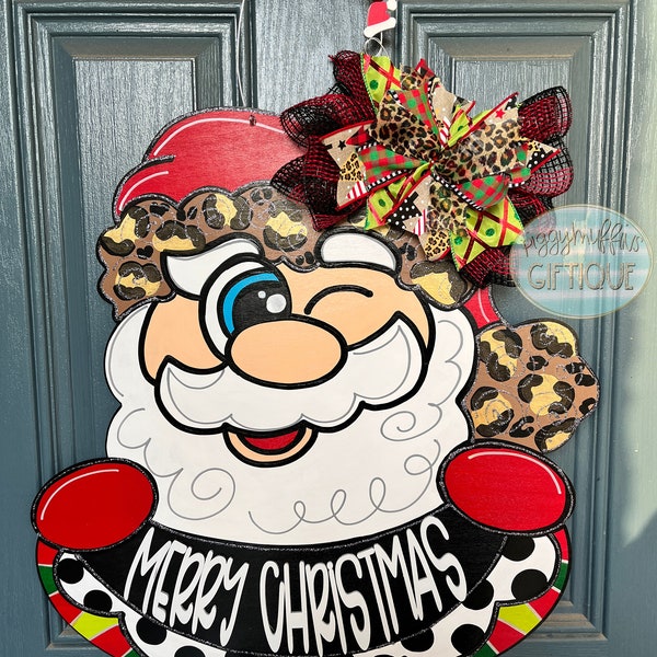 Merry Christmas Door Hanger Svg Etsy