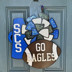 Football Door Hanger School Spirit FOOTBALL Decor - Etsy