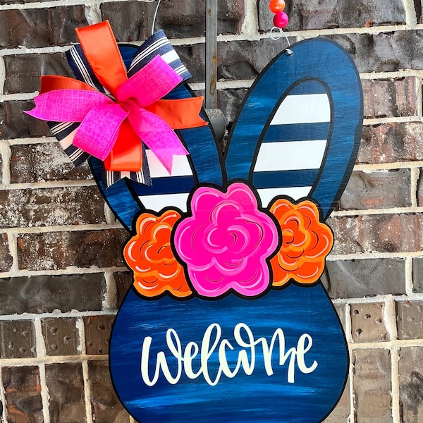 Easter Bunny Door Hanger - Etsy