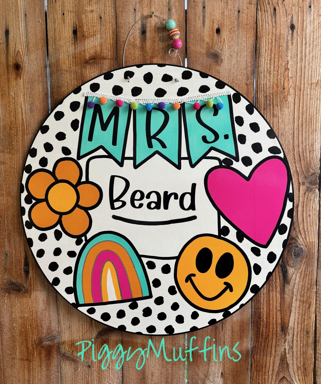 Rainbow Door Hanger - Dalmation Classroom Door Hanger- Classroom Door ...