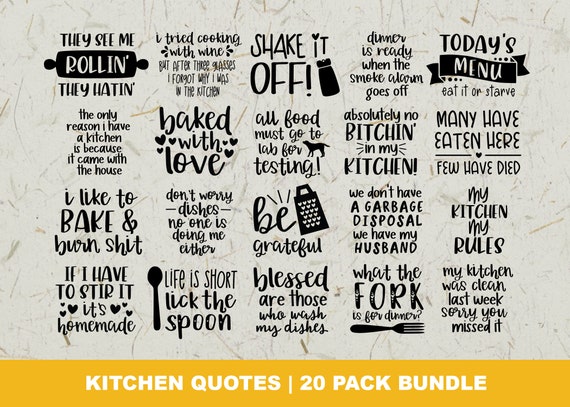 Kitchen Svg Bundle Funny Kitchen Svg Chef Svg Baking Svg - Etsy