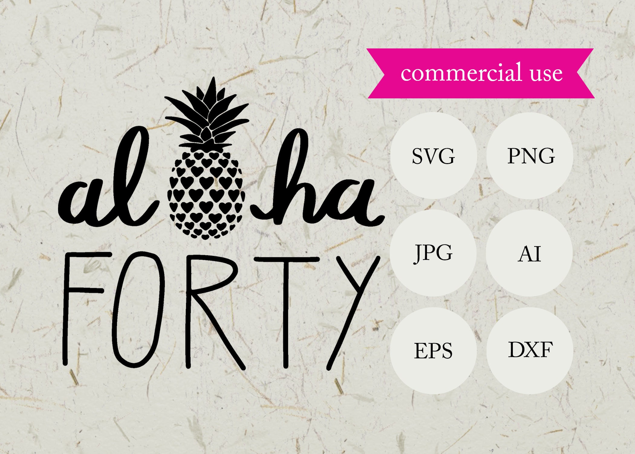 Aloha Forty SVG Aloha 40 Svg 40th Birthday Svg Forty - Etsy