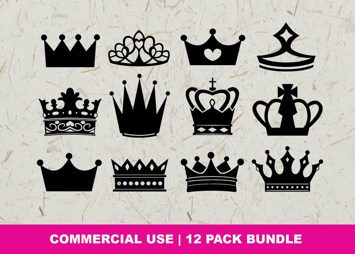 Crown SVG Bundle Tiara Svg Royal Princess Svg Crown Clip | Etsy