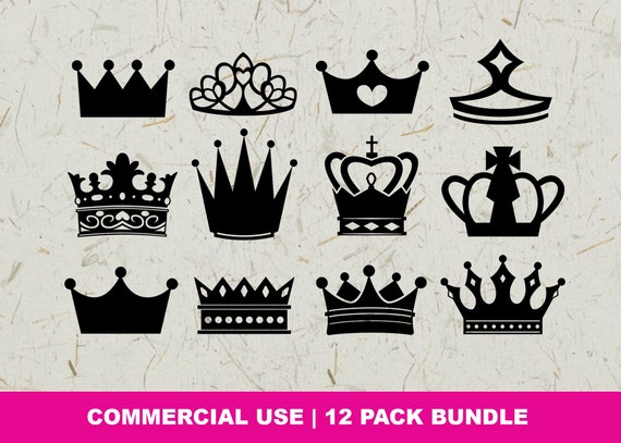 Crown SVG Bundle Tiara Svg Royal Princess Svg Crown Clip | Etsy