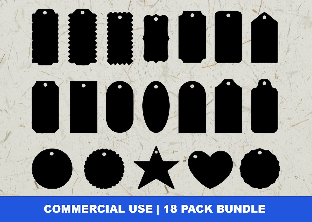 Gift Tag SVG Bundle, Printable Gift Tag Template, Price Tag Svg ...