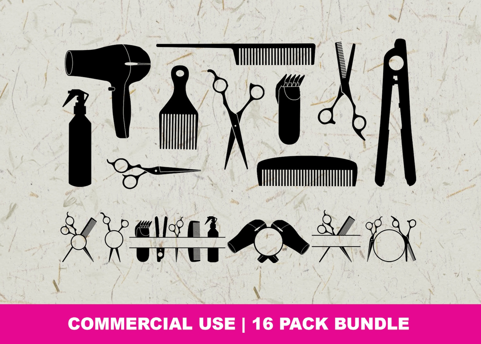 Hair Stylist SVG Bundle Hairdresser Tools Svg Blowdryer Comb - Etsy