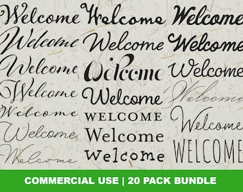 Cursive Welcome Svg - Etsy
