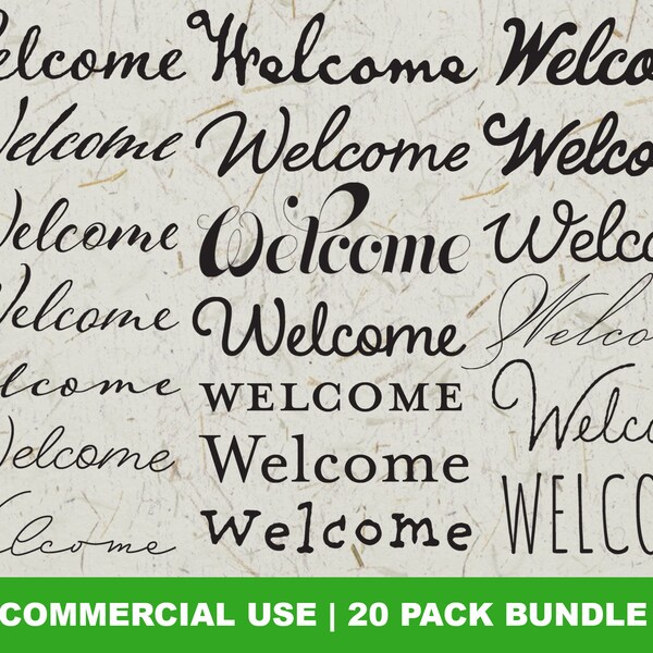 Welcome Cursive Font - Etsy