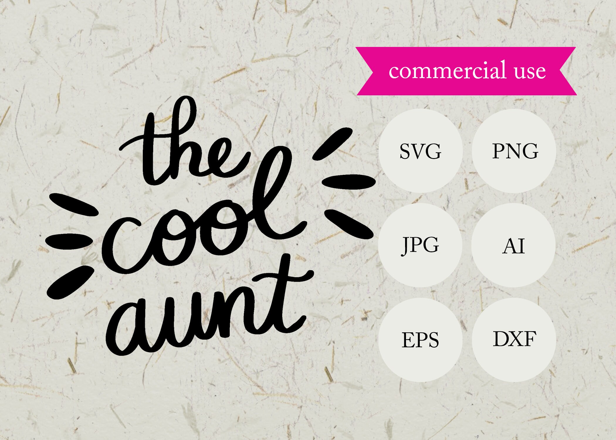 The Cool Aunt SVG Aunt Quotes Svg Auntie Saying Design | Etsy