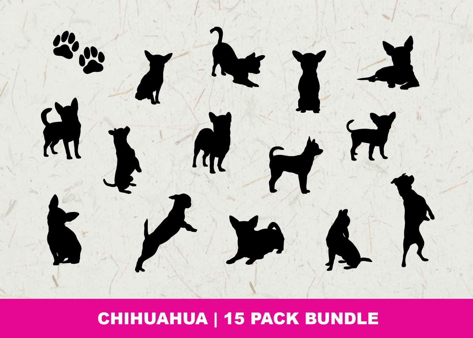 Chihuahua SVG Bundle Chihuahua Clip Art Chihuahua Designs | Etsy