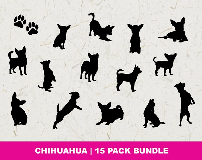 Chihuahua SVG Bundle Chihuahua Clip Art Chihuahua Designs - Etsy