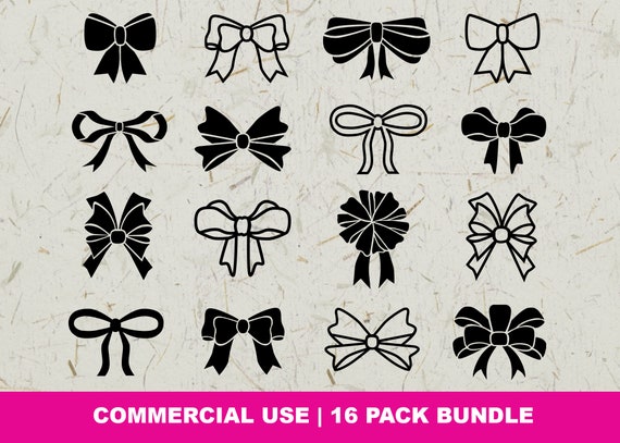 Bow SVG Bundle Bow Tie Svg Ribbon Svg Christmas Bow Svg | Etsy
