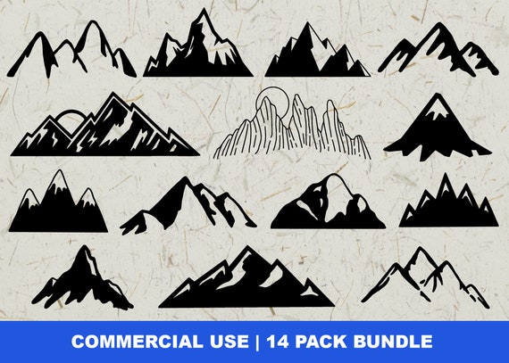 Mountain SVG Bundle Mountains Clip Art Mountain Designs for | Etsy