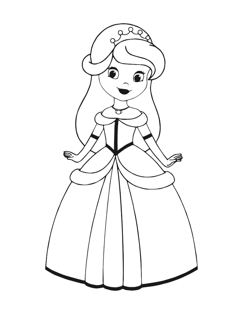 Princess and Fairy Coloring Pages- Coloring Book - Etsy