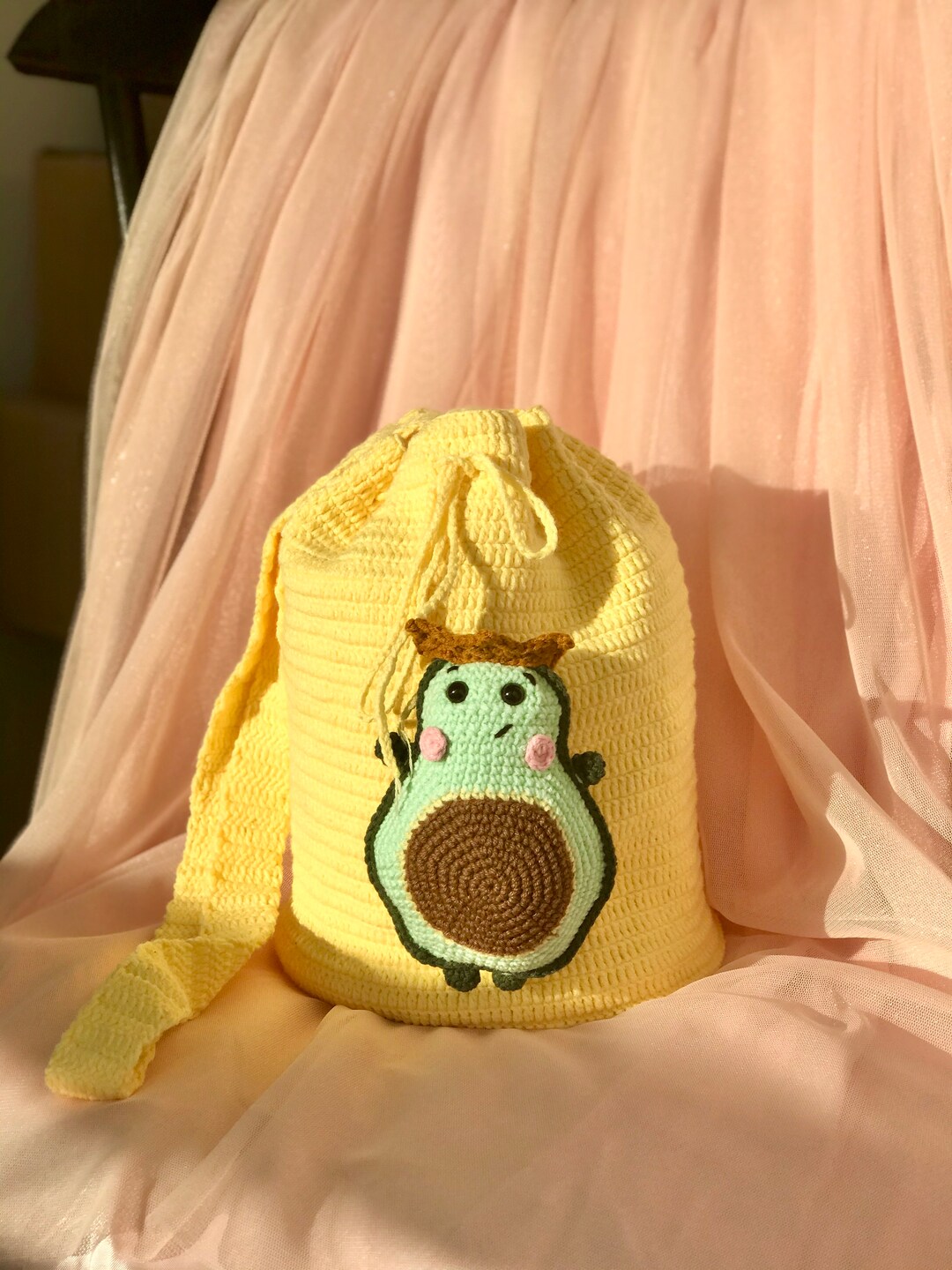 Avocado Crochet Top Hand Bag | Handmade Shoulder Bag | Cotton Cross ...