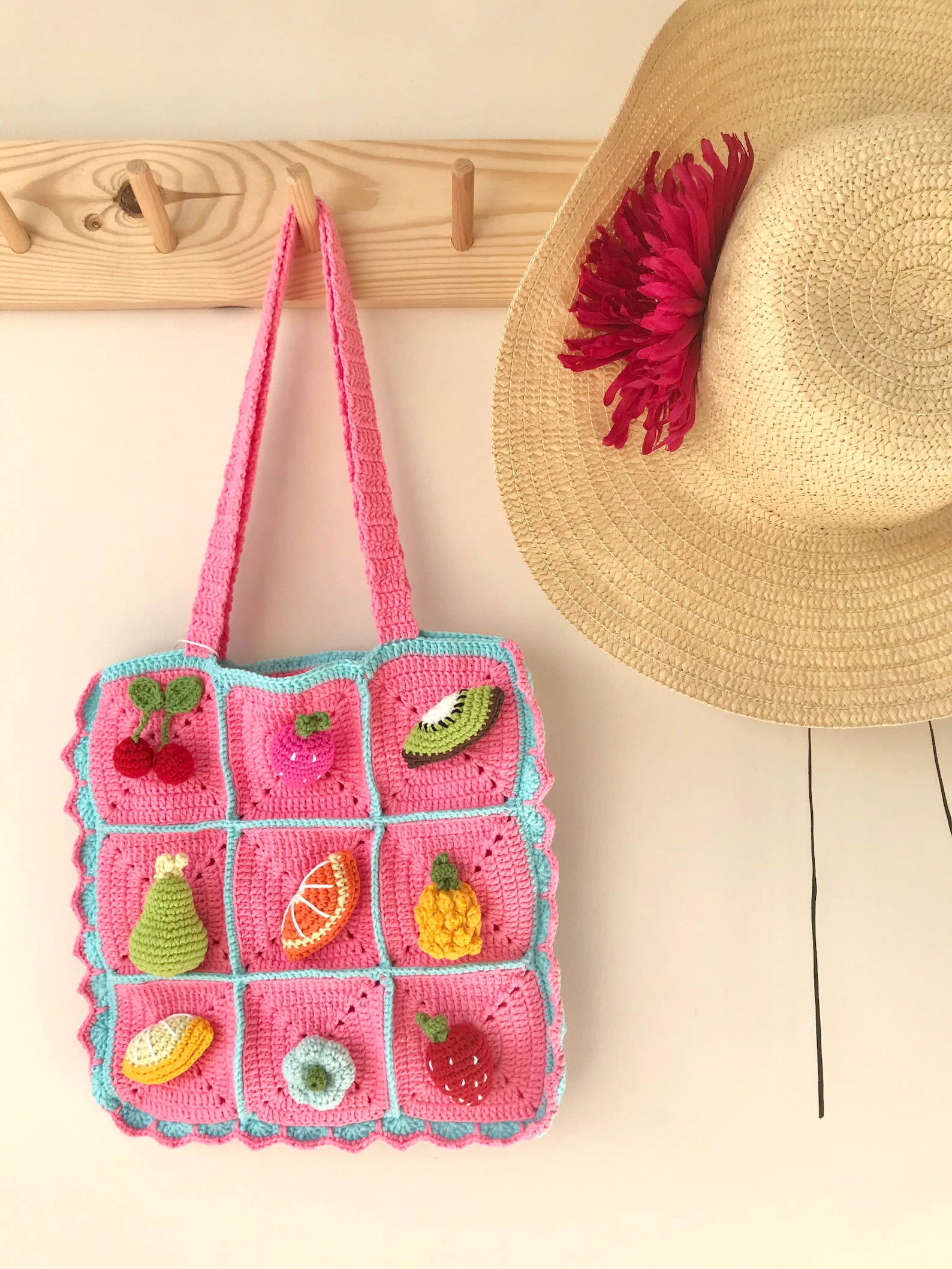 Fruit Crochet Shoulder Bag Handmade Crochet Tote Top Bag - Etsy