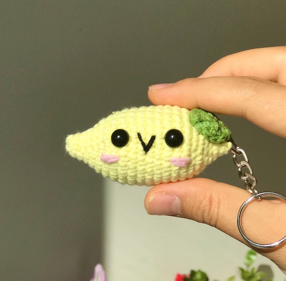 PATTERN Lemon Key chain Crochet Pattern Yellow Crochet Key | Etsy
