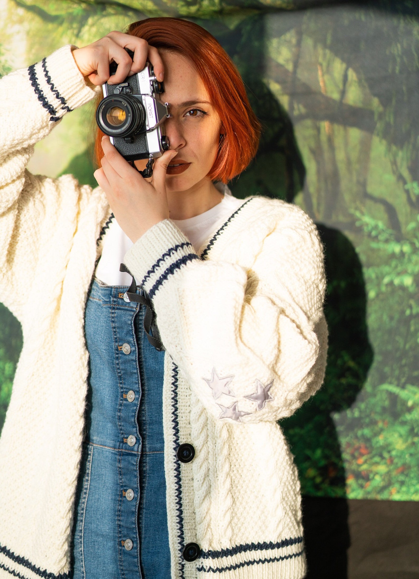 Star Cardigan Sweater Pink Lover Folklore Handmade Knit - Etsy