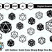All D20 Faces Vector Bundle, D20 SVG, Polyhedral Sharp Edge Dice SVG ...