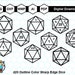 All D20 Faces Vector Bundle, D20 SVG, Polyhedral Sharp Edge Dice SVG ...